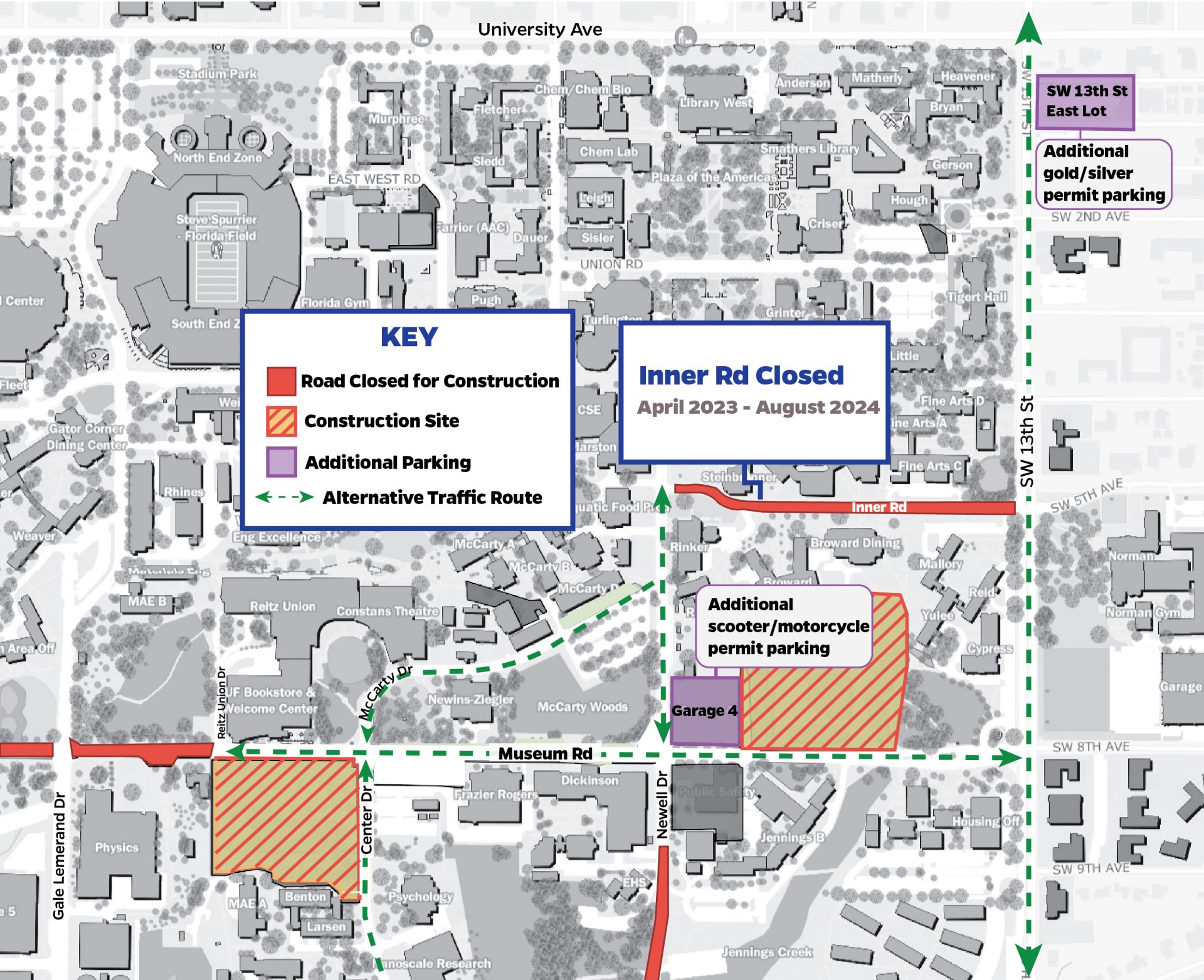 Inner Road to close for construction – UF Business Affairs